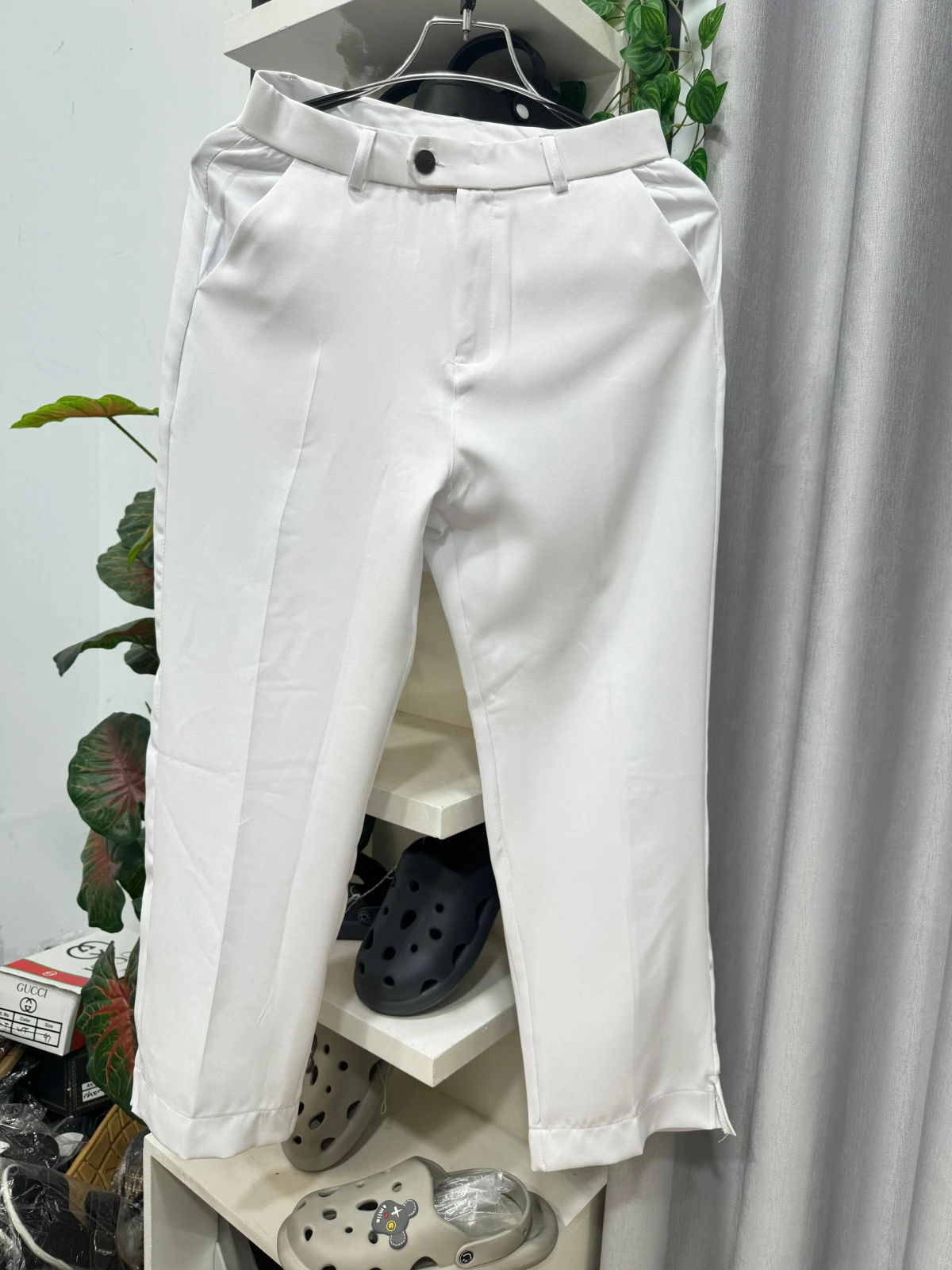Low Cut Formal Baggy Pants Black Race