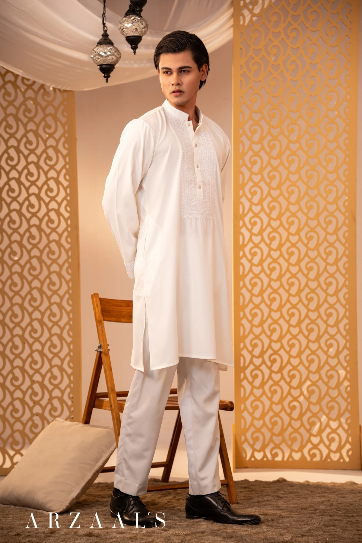 ARZAALS CREAM WHITE PANJABI || Arzaals