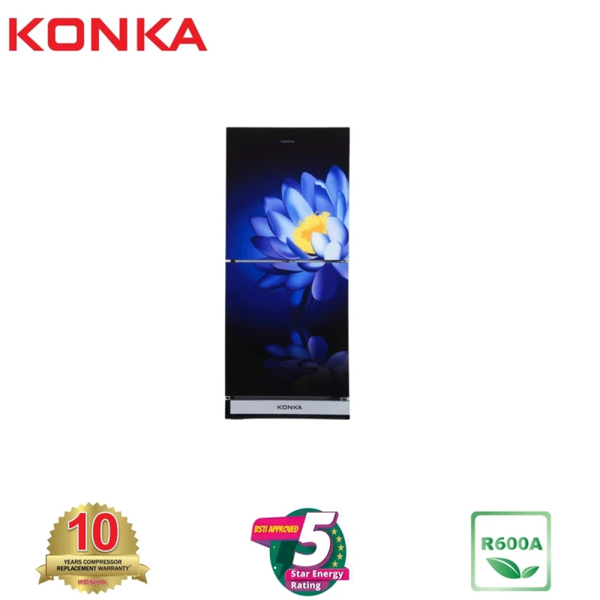 KONKA Refrigerator-KRT-165GB-Blue Water Lily-2-Door, Upper Freezer (165 ...